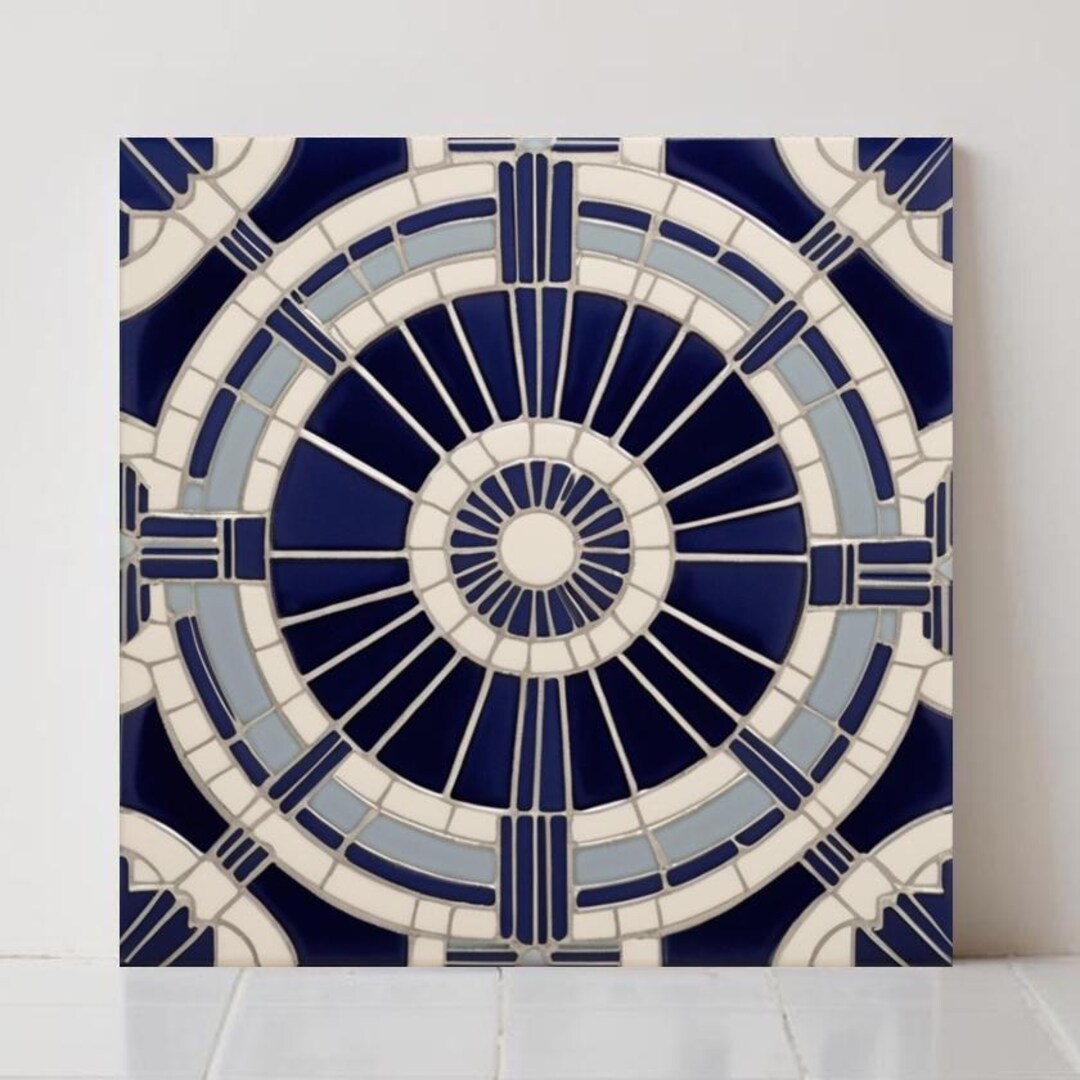 Art Deco Ceramic Tile Geometric Kitchen Backsplash Wall Decor Retro