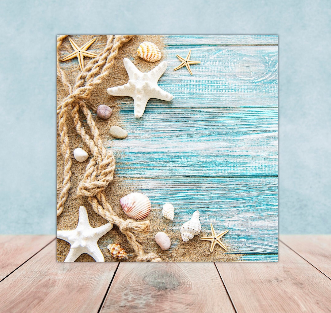 Shell Tiles Sea Tile Design - Set of 1 Sea Shells Wall Decor Tile ...