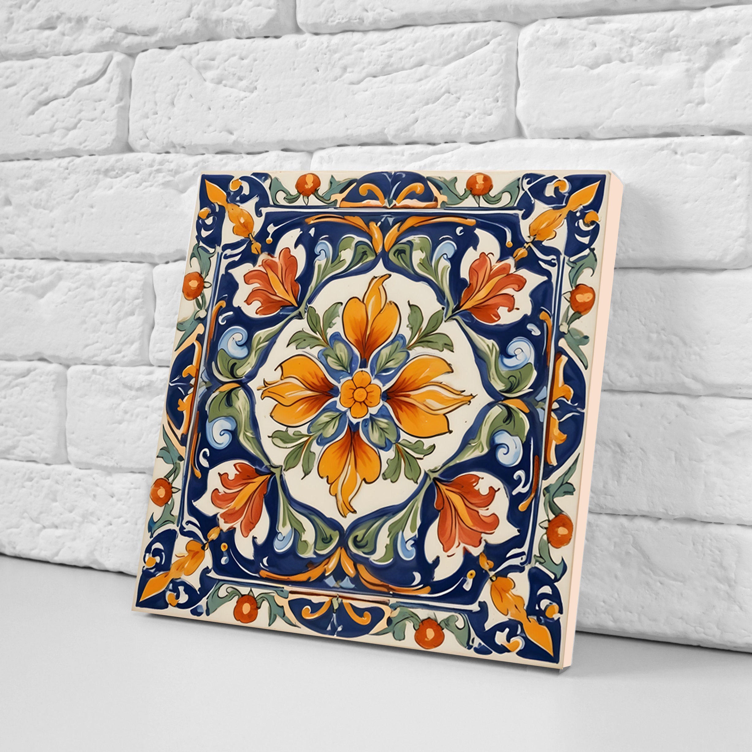 Sicilian Ceramic Tiles: Set of 3 Mediterranean Wall Decor - Etsy