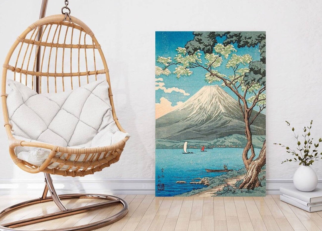 Mount Fuji Tile Mural: Japanese Hiroaki Art, Lake Scene - Etsy Canada