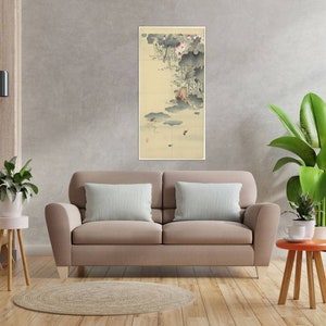 Frog and Tadpoles Tile Mural: Ohara Koson Japanese Oriental Wall Art ...