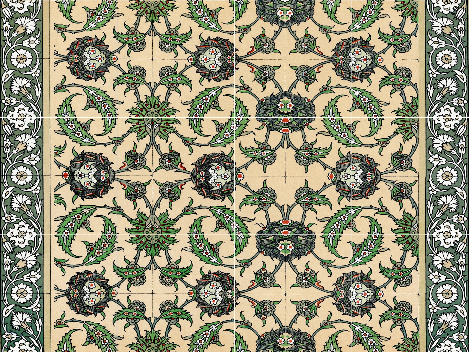 Arabic Pattern Tile Mural: Ceramic Mosaic Panel, Islamic Art Decor - Etsy