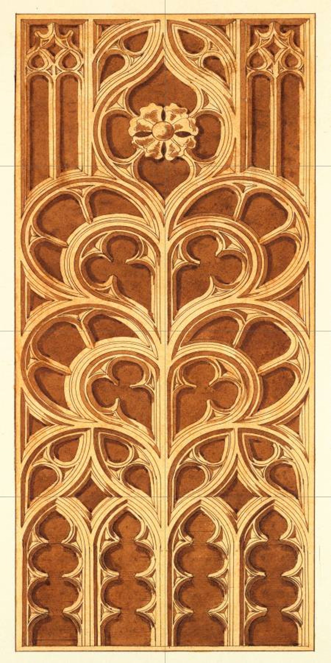 Tile Mural/mosaic Ceramic Panel of Gothic Ornament II - Nedwill ...