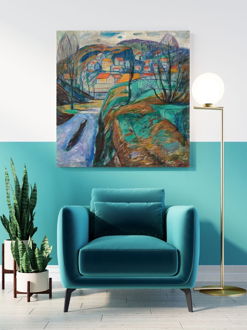Edvard Munch Ceramic Tile Mural: Kragerø in Spring Art Print - Etsy