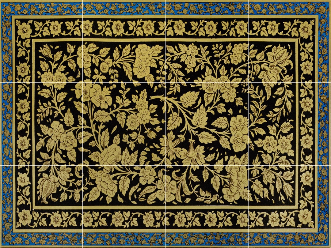 Tile Mural/mosaic Ceramic Panel of Indian Pattern Indian Art Decor Wall ...