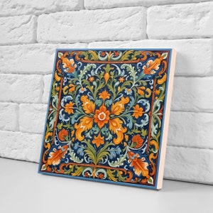 Sicilian Ceramic Tiles Set of 3 Sicilian Wall Decor Tiles Kitchen ...