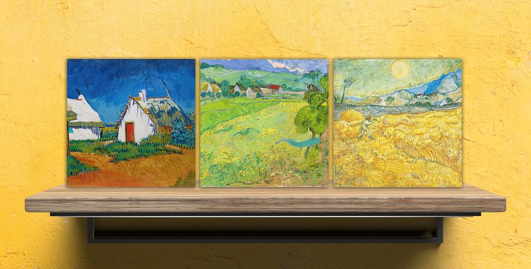 Van Gogh Ceramic Tile Set: Kitchen Backsplash, Bathroom Wall Art Home ...