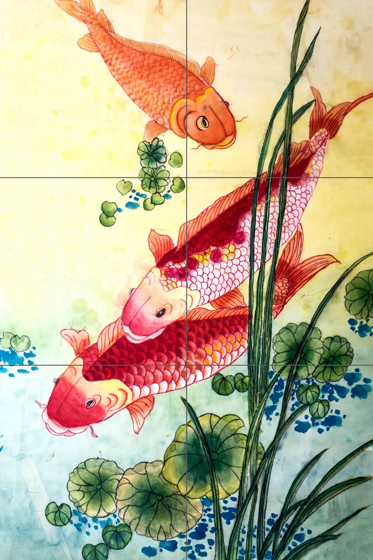 Tile Mural/mosaic Ceramic Panel of a Japanese Koi Fish Japan - Etsy