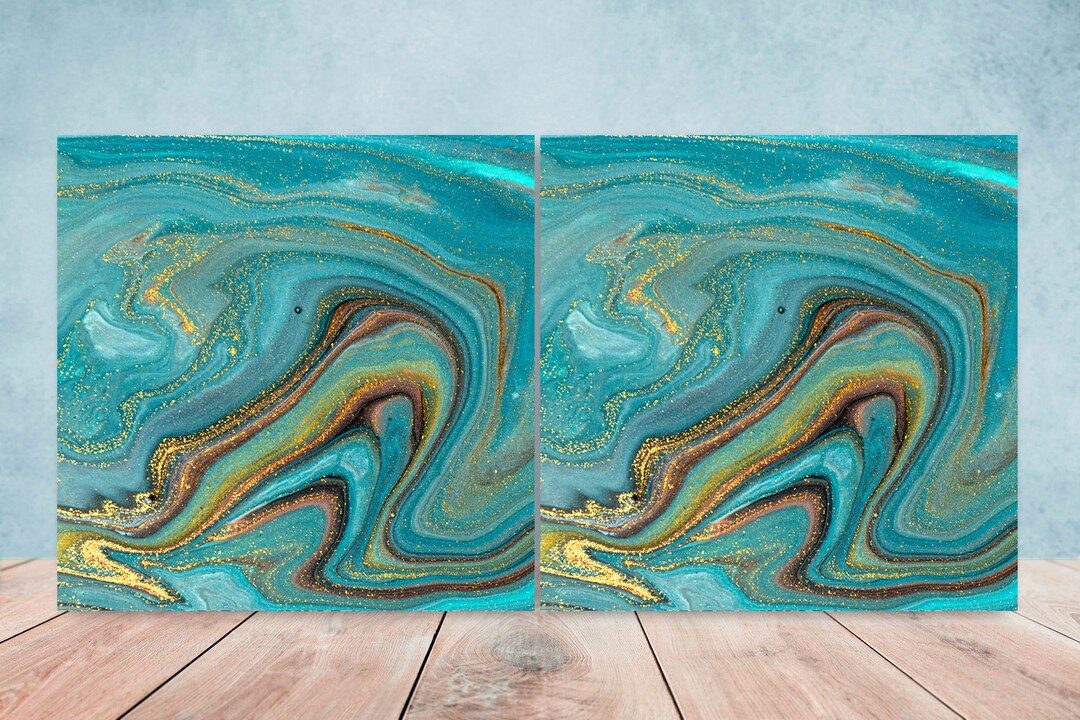 Marble Design Ceramic Tiles - Set of 2 Marble Design Ceramic Tiles ...