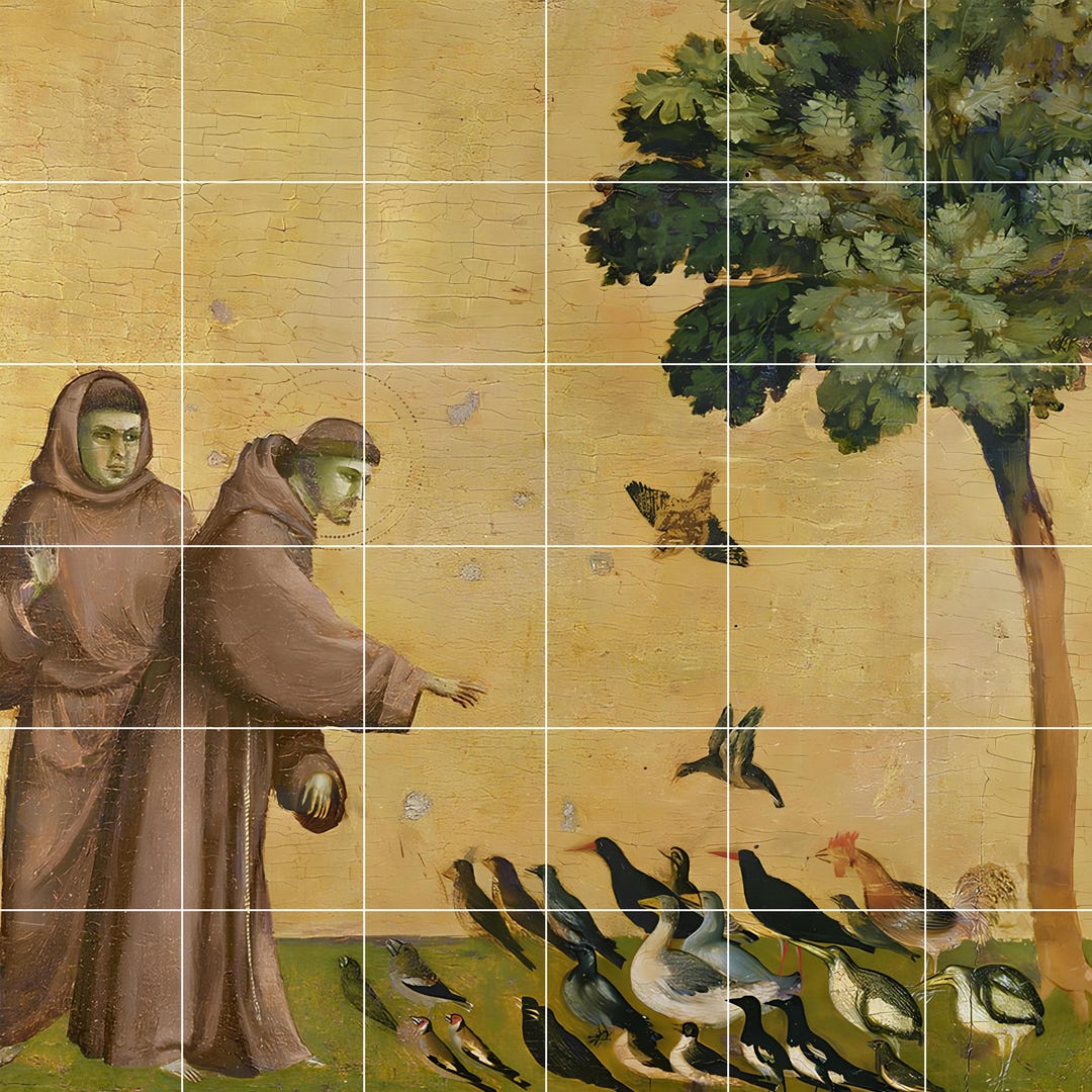 Tile Mural/mosaic Ceramic Panel of Saint Francis of Assisi - Catholic ...