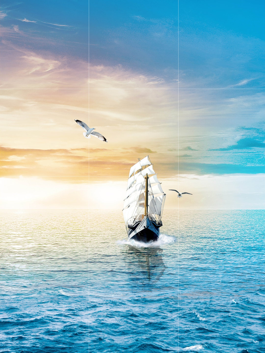 Tile Mural/mosaic Ceramic Panel of a Ship - Sailing Ship Print- Ocean ...