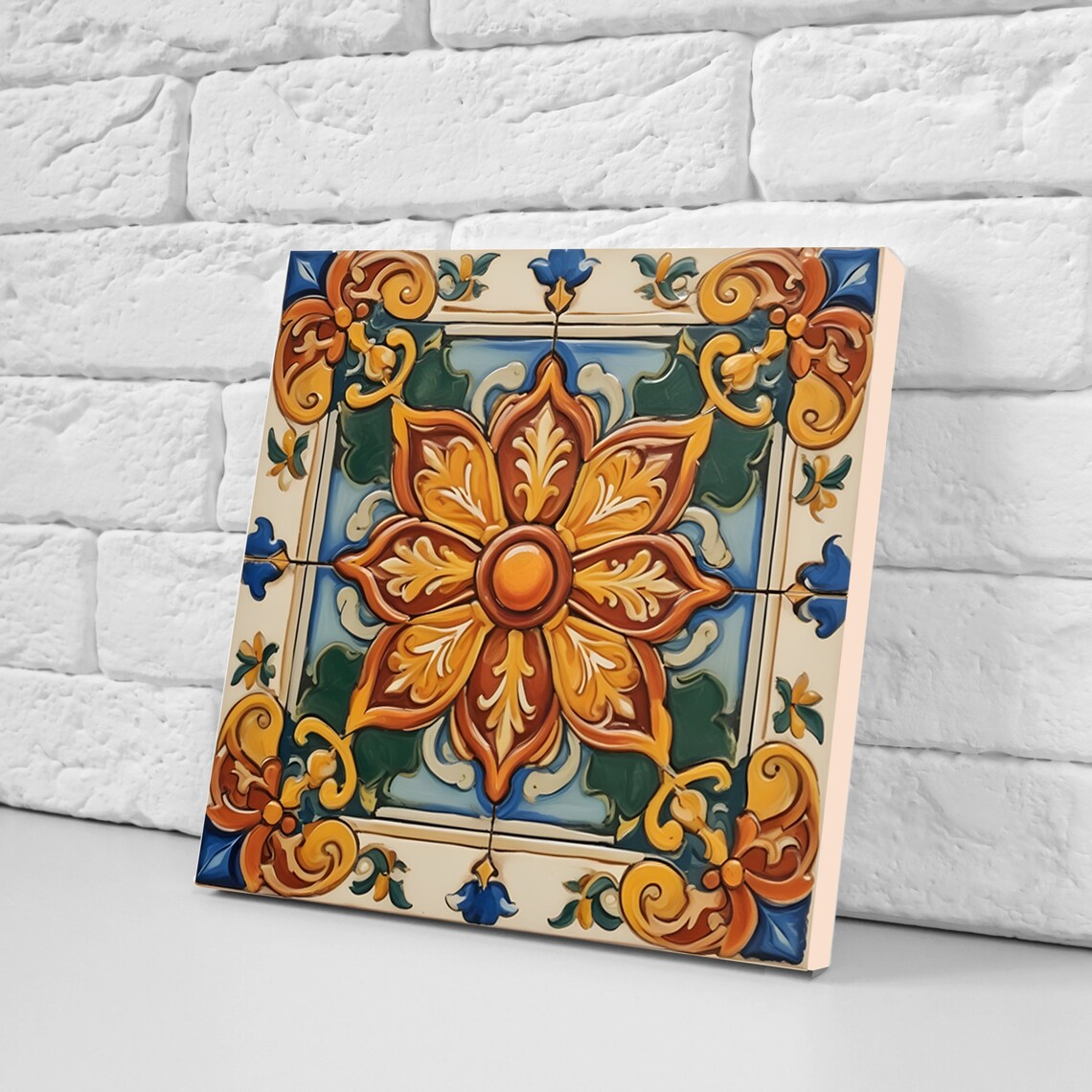 Sicilian Ceramic Tiles - Set of 3 Mediterranean Wall Decor - Etsy