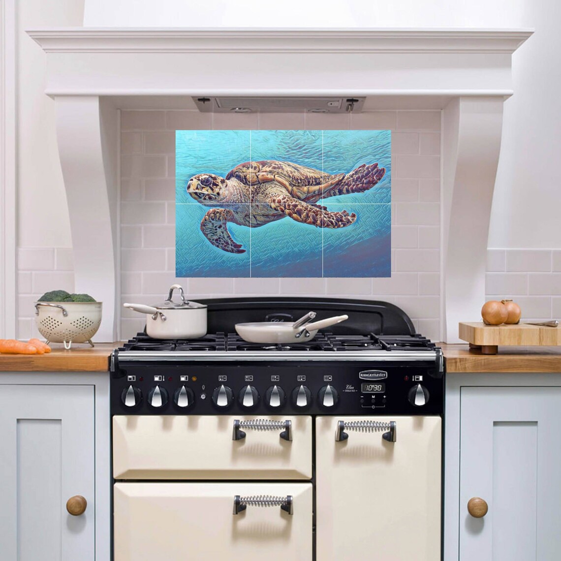 Sea Turtle Tile Mural: Ocean Undersea Ceramic Panel - Etsy