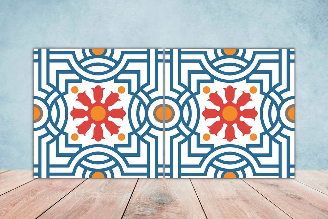 Spanish Ceramic Tiles Set of 2 Spanish Wall Decor Tiles Kitchen ...