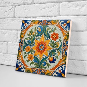 Sicilian Ceramic Tiles - Set of 3 Sicilian Wall Decor Tiles - Kitchen ...