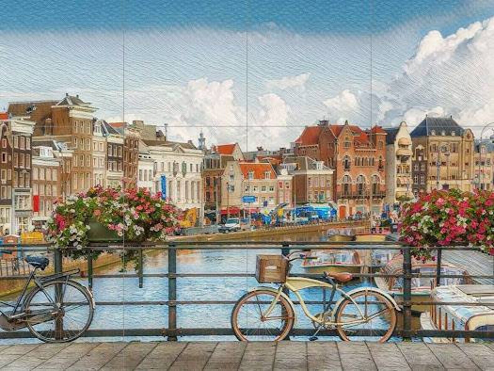 Tile Mural/mosaic Ceramic Panel of Amsterdam Netherland - Etsy