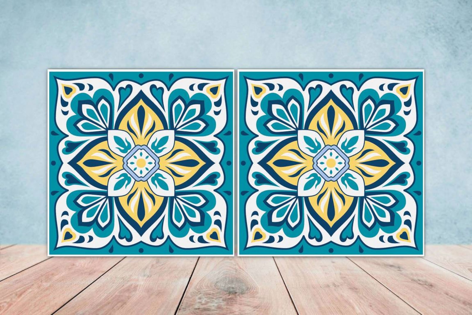 Spanish Ceramic Tiles Set of 2 Spanish Wall Decor Tiles - Etsy