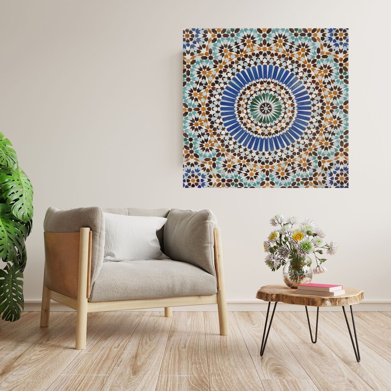 Arabic Mosaic Tile Mural: Colorful Islamic Art Decor - Etsy