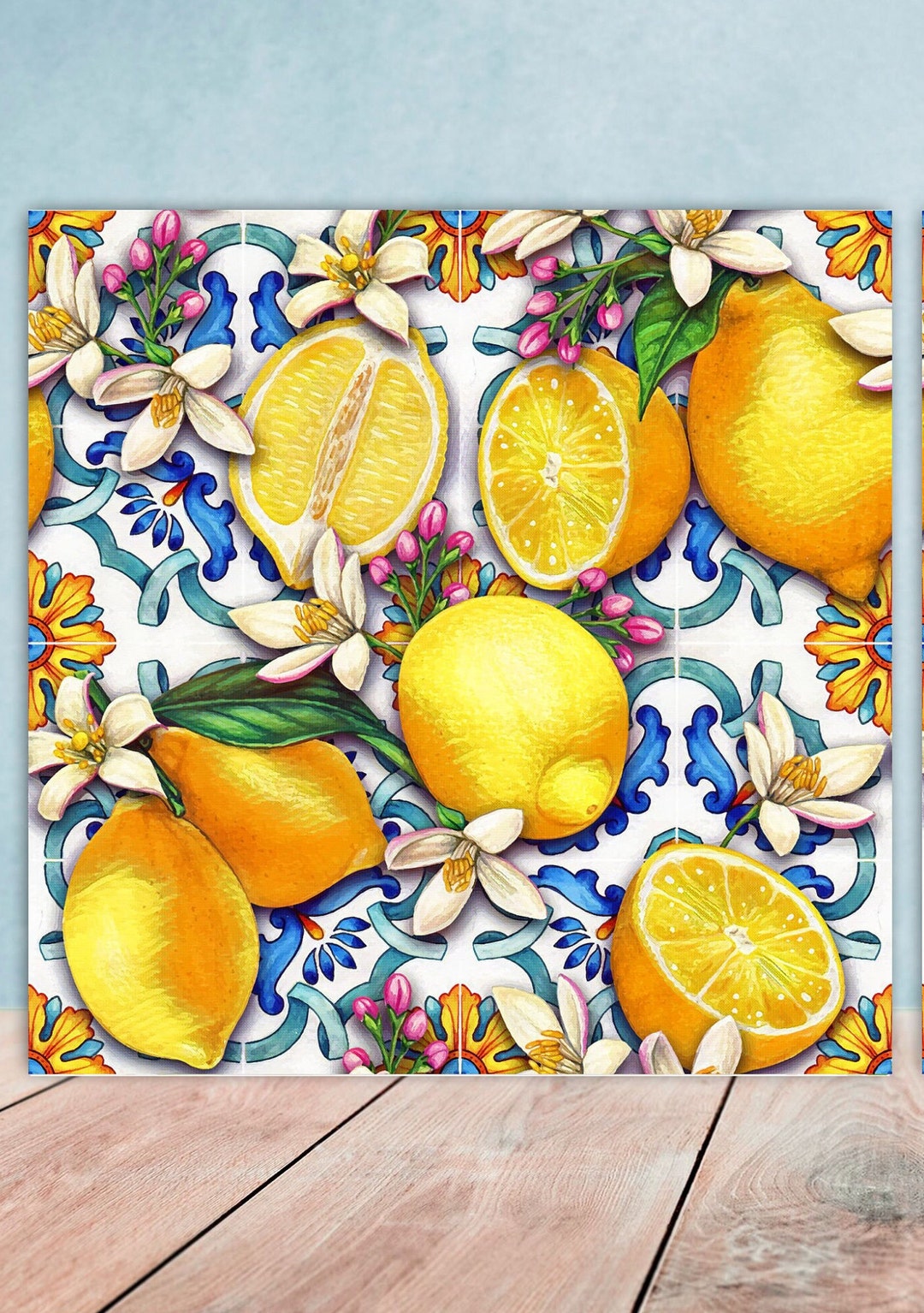 Italian Majolica Tiles - Set of 1 Italian Wall Decor Tiles - Kitchen ...