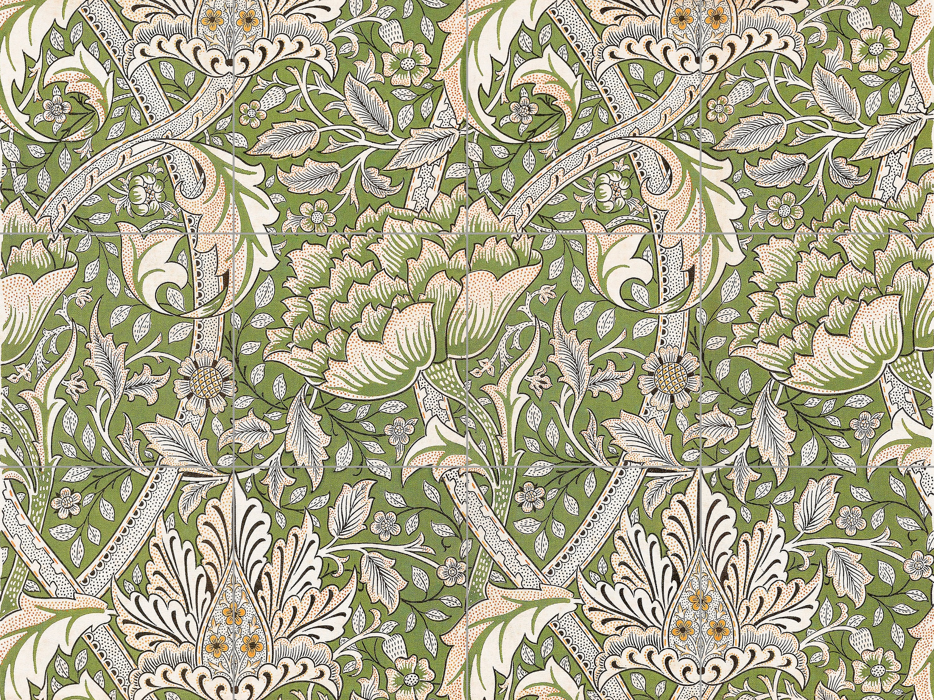 William Morris Windrush Ceramic Tile Mural: Arts & Crafts Decor - Etsy