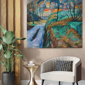 Tile Mural/mosaic Ceramic Panel of Edvard Munch Painting Print Munch ...