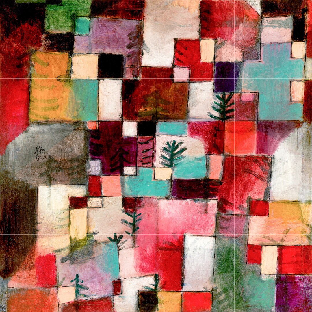Tile Mural/mosaic Ceramic Panel of Paul Klee Painting Print paul Klee ...