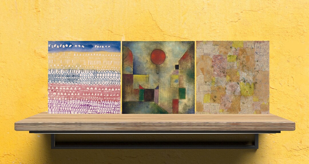Paul Klee Set of 3 Ceramic Tiles, Ceramic Decor Tiles, Kitchen ...