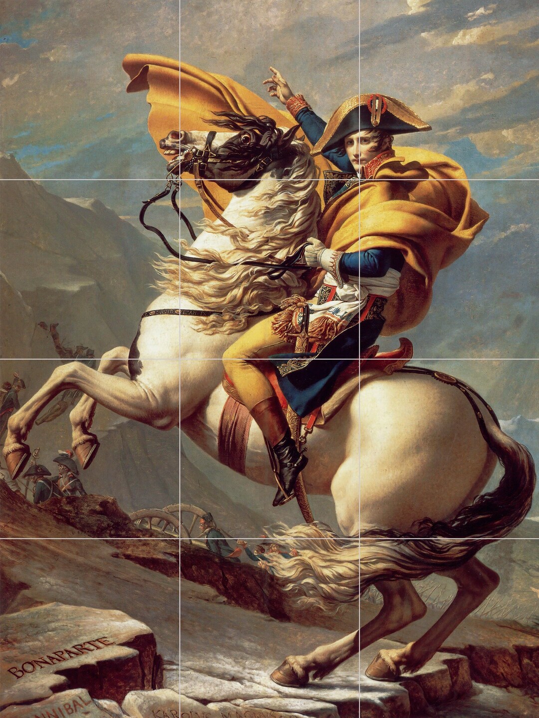Napoleon Crossing the Alps Tile Mural: Louis David Bonaparte Art - Etsy