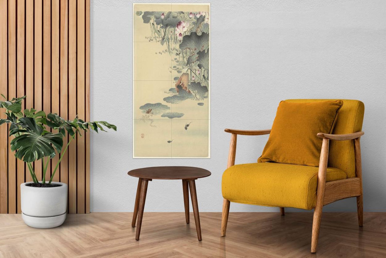 Frog and Tadpoles Tile Mural: Ohara Koson Japanese Oriental Wall Art ...
