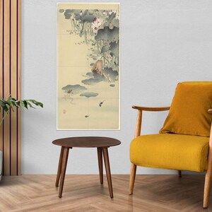 Frog and Tadpoles Tile Mural: Ohara Koson Japanese Oriental Wall Art ...