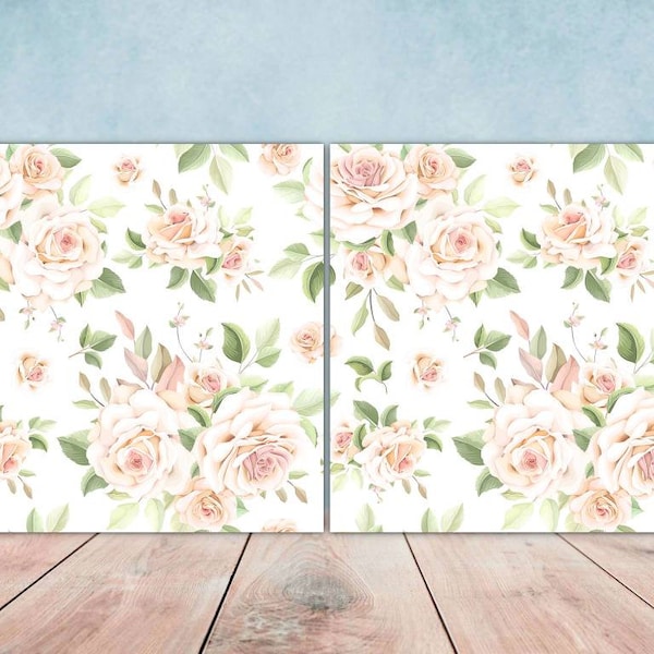 Rose Tiles - Etsy