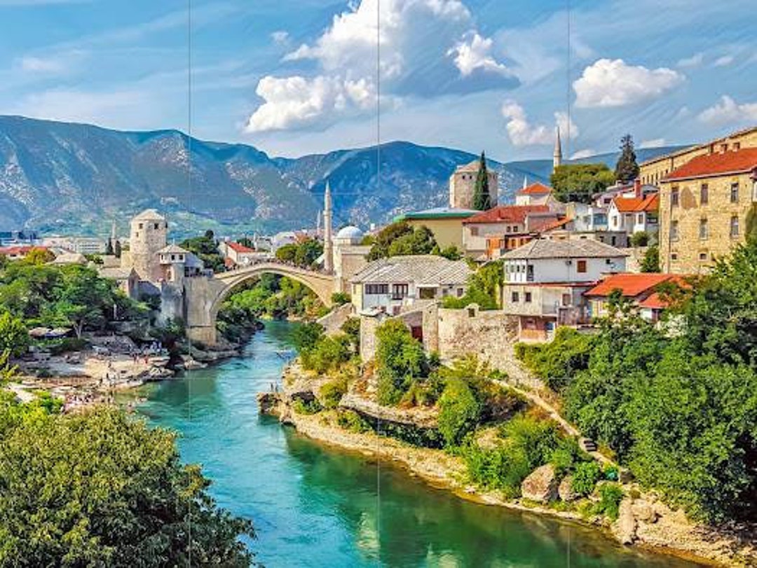 Tile Mural/mosaic Ceramic Panel of Mostar Bosnia and Herzegovina Mostar ...