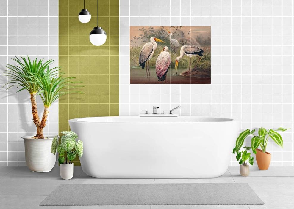 African Wood Ibis Tile Mural: Joseph Wolf Bird Art Print - Etsy