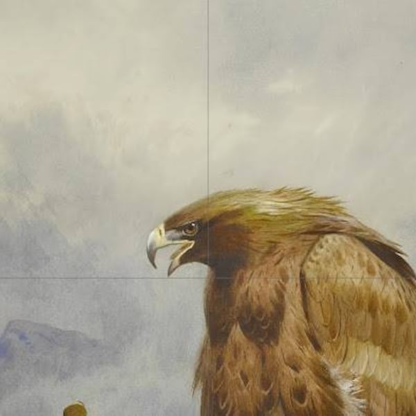 Mosaic Golden Eagle - Etsy