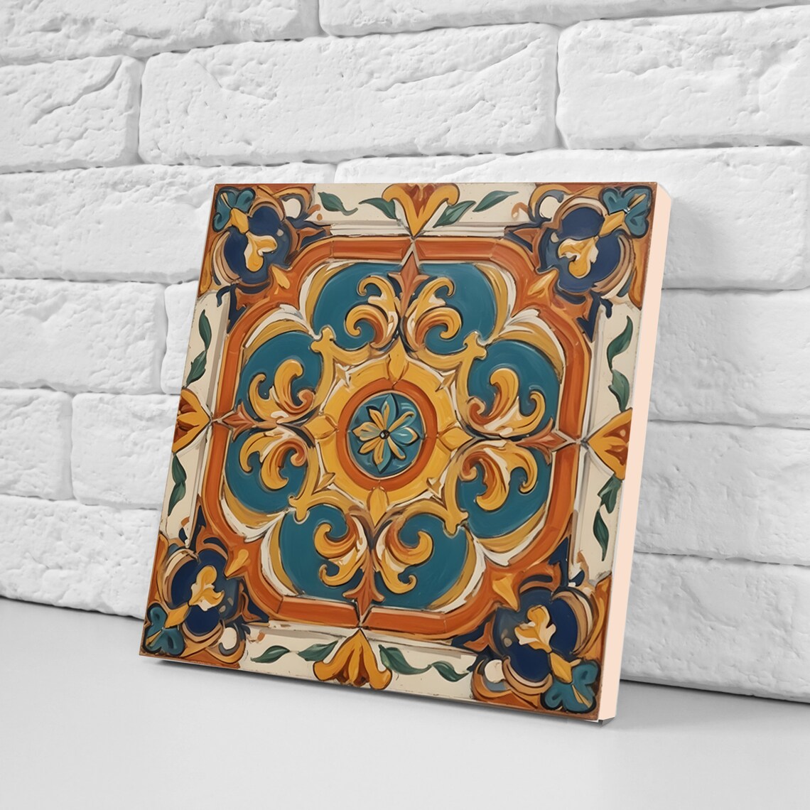 Sicilian Ceramic Tiles - Set of 3 Mediterranean Wall Decor - Etsy