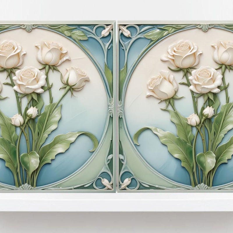 Rose Tiles - Etsy