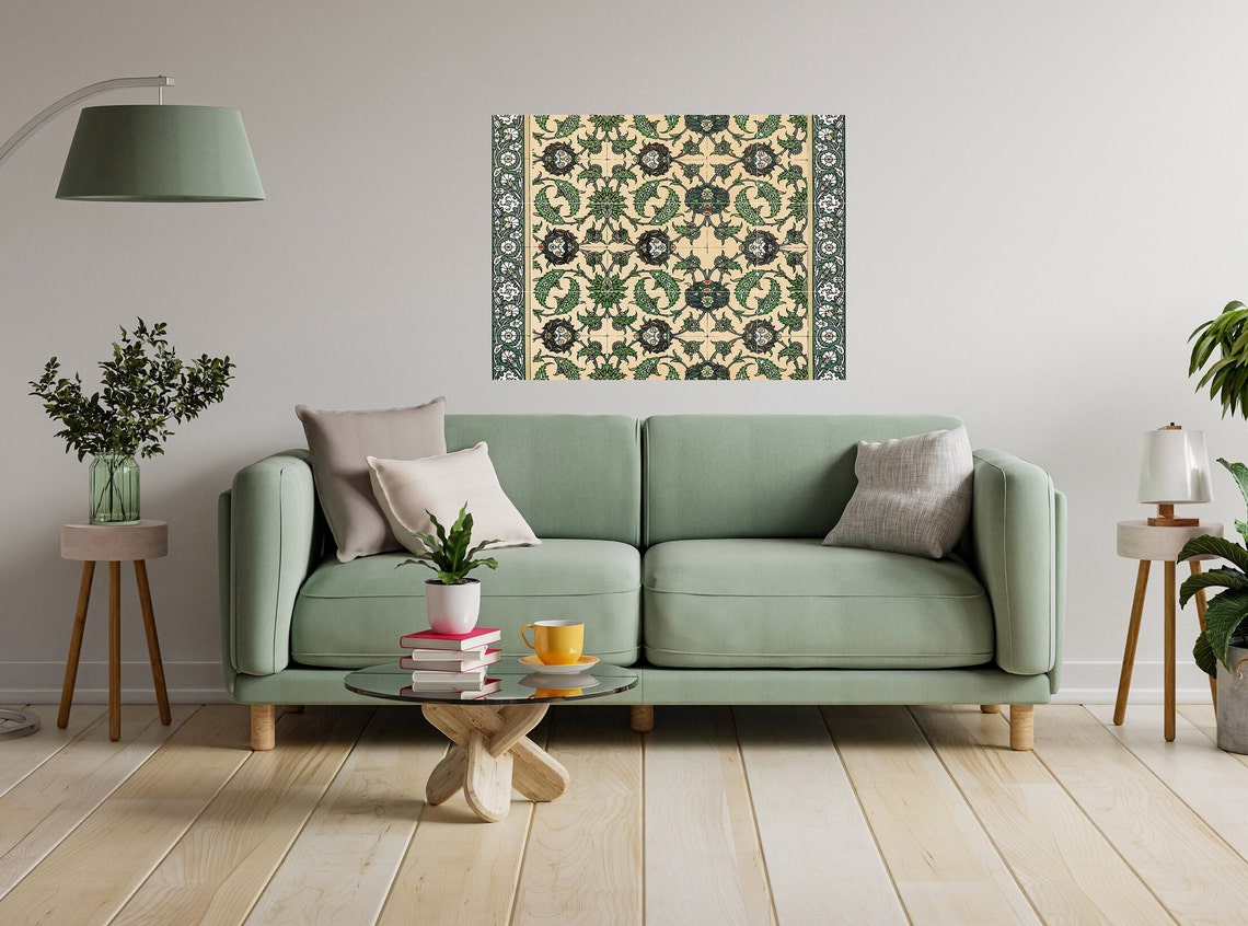 Arabic Pattern Tile Mural: Ceramic Mosaic Panel, Islamic Art Decor - Etsy