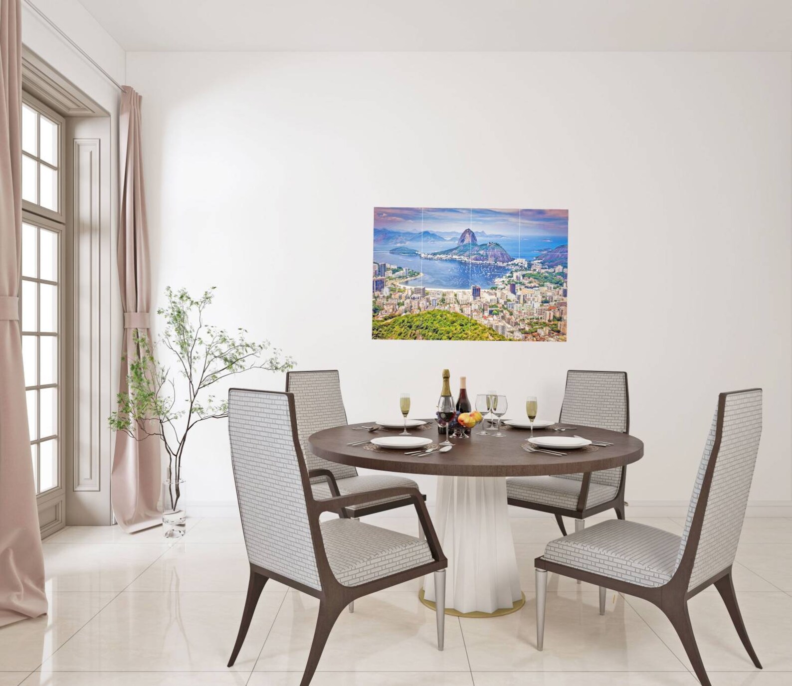 Rio De Janeiro Tile Mural: Brazil Cityscape Ceramic Panel Landscape ...