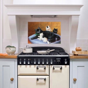 Tile Mural/mosaic Ceramic Panel of Cats - Kitty Print - Cat Wall Art ...