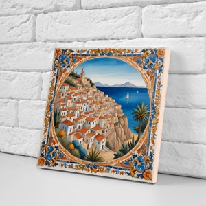 Sicilian Ceramic Tiles Set of 3 Sicilian Wall Decor Tiles Kitchen ...