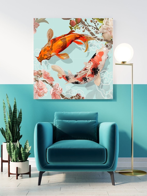 Koi Fish Mosaic Patterns Printable