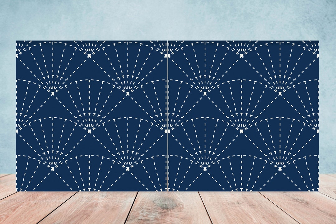 Japanese Ceramic Tiles: Oriental Wall Decor, Kitchen Backsplash (set of ...