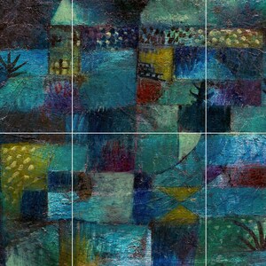 Tile Mural/mosaic Ceramic Panel of Paul Klee Painting Paul Klee Print ...
