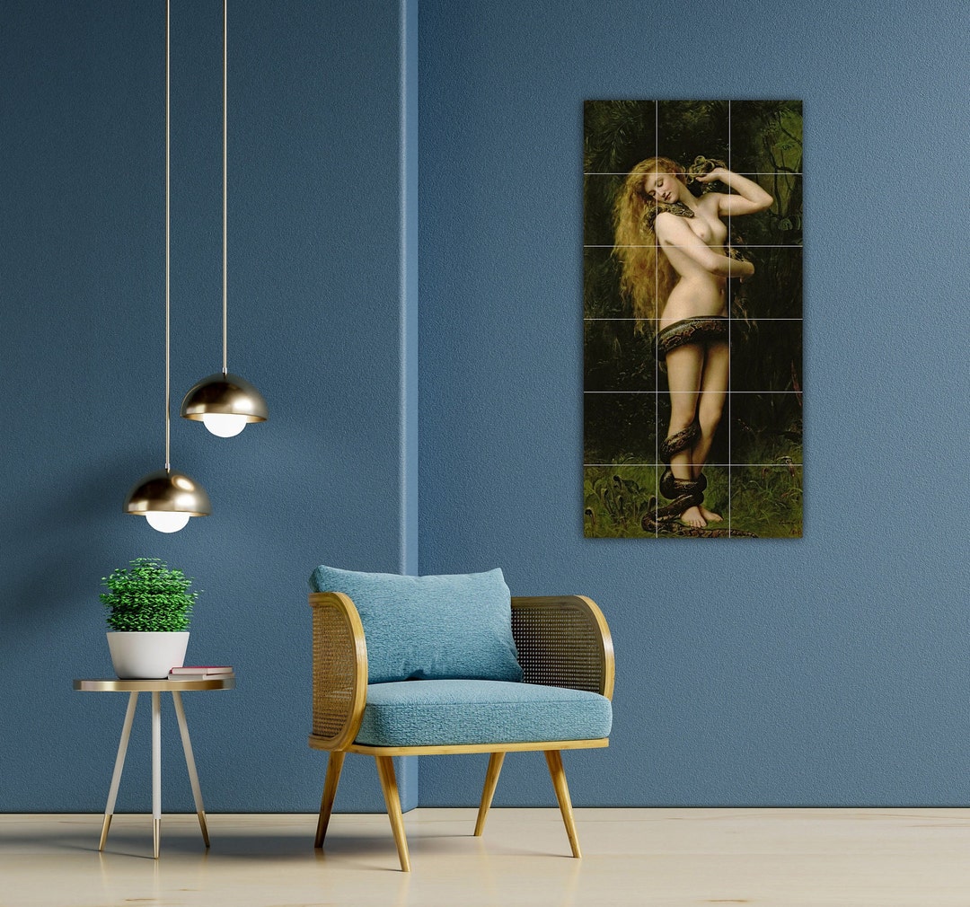 John Collier Lilith Ceramic Tile Mural: Classic Art Mosaic Panel - Etsy