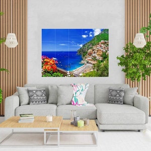 Tile Mural/mosaic Ceramic Panel of Positano positano Wall Print ...