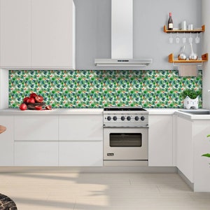 Tropical Leaf Tiles Flower Design - Set of 2 Flowers Wall Decor Leaves ...