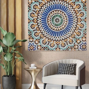 Arabic Mosaic Tile Mural: Colorful Islamic Art Decor - Etsy