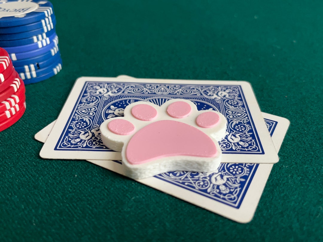 Cute Cat Paw Poker Card Protector (card Guard) - Etsy