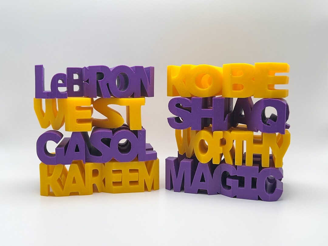 Cool Los Angeles Laker Legends 3D Printed Gift - Etsy