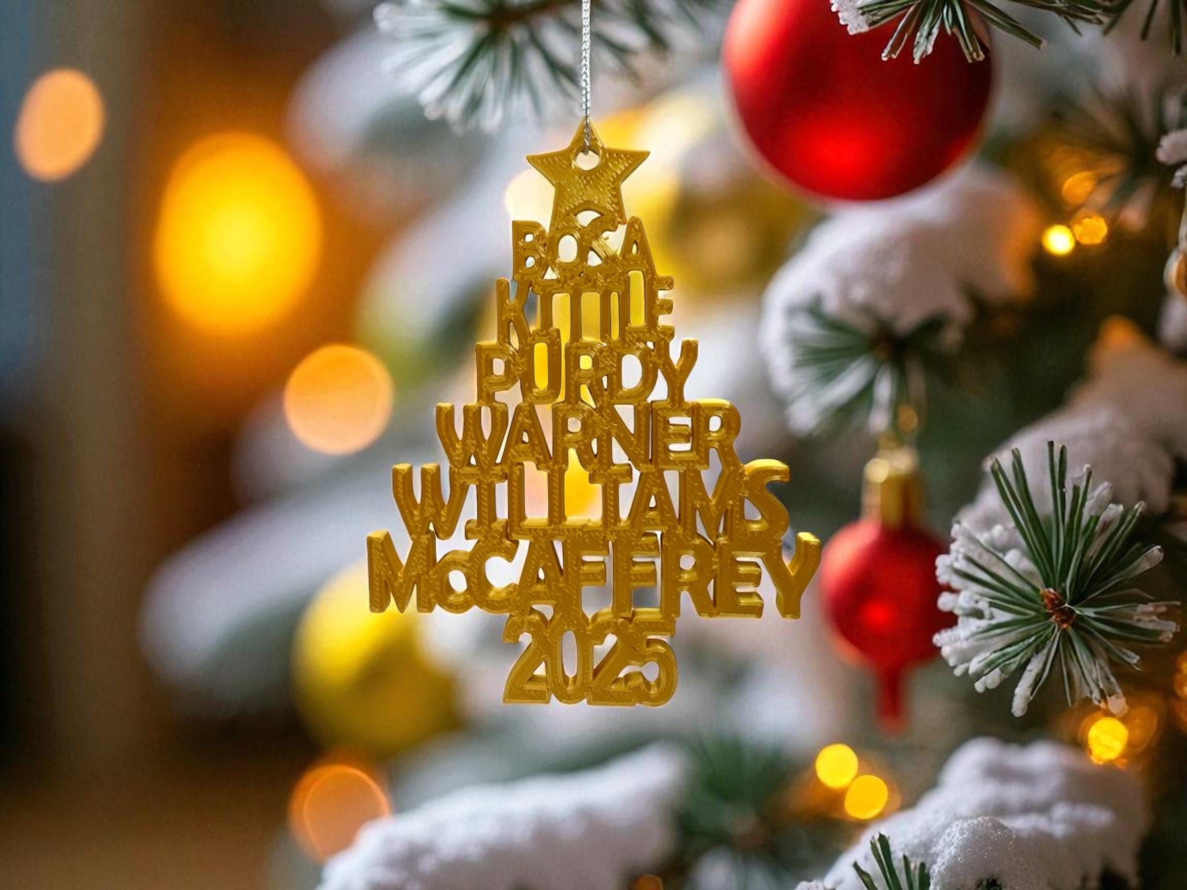 2025 San Francisco 49ers 3D Printed Christmas Tree Ornament - Etsy